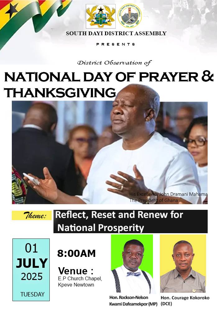 National Day Of Prayers And Thanksgiving South Dayi District Assembly